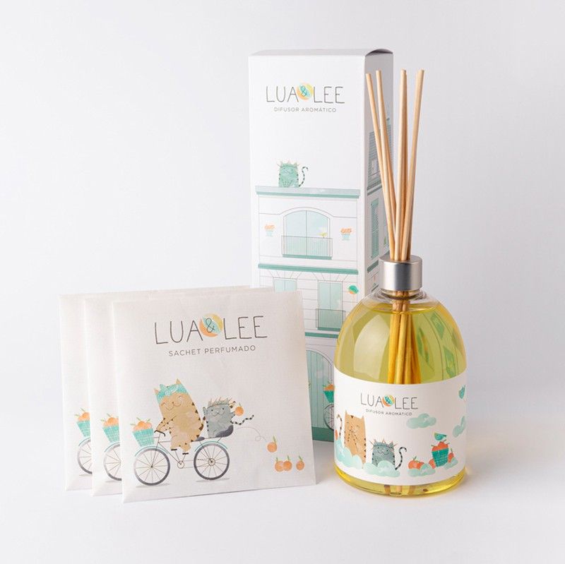 Pack Mikado : 3 sachets pour parfumer armoires et tiroirs et un désodorisant mikado Lua&Lee ...